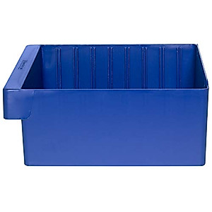 Akro-Mils 31112 AkroDrawer Stackable Plastic Storage Drawer Storage Bin, (11-5/8-Inch x 11-1/8-Inch x 4-5/8-Inch), Blue, (4-Pack)