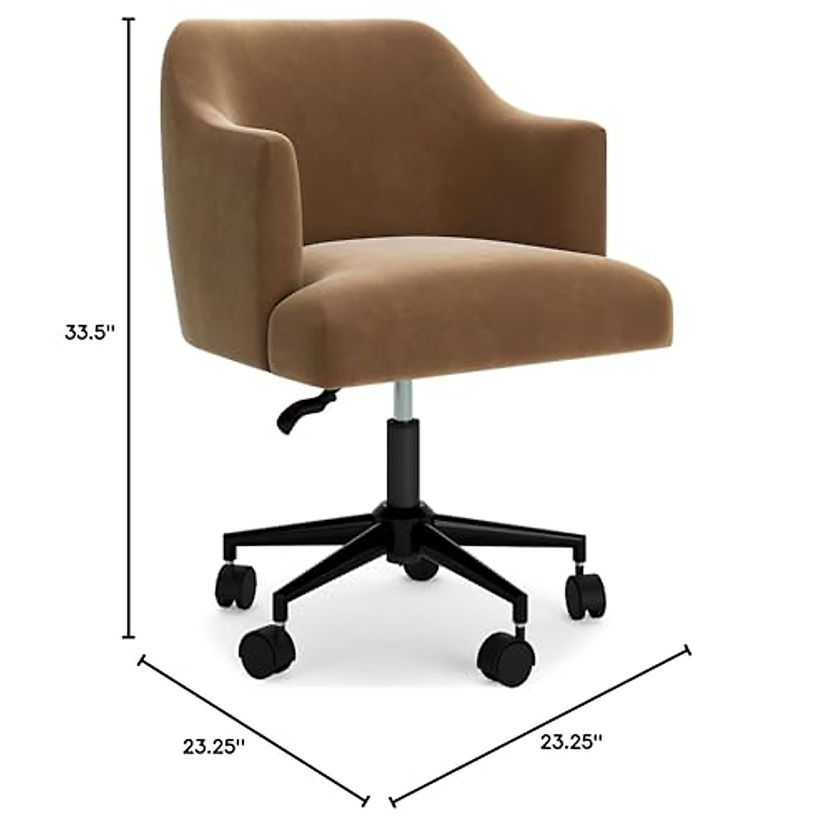 Signature Design by Ashley Austanny Home Office Desk Chair, 23" W x 23" D x 34" H, Light Brown