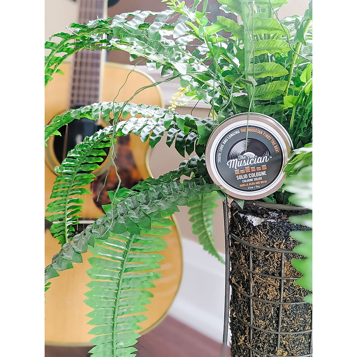 Walton Wood Farm Solid Cologne (The Musician) Vanilla Bean & Musk Scent Vegetarian Friendly, and Paraben-Free 2.5 oz