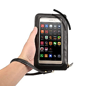Phone Bag Touch Screen PU Leather Crossbody Bag, Universal Phone Wallet Pouch Shoulder bag for iPhone Xs Max XR X 8 7 Plus,Samsung Galaxy S8 S9 Plus Note 8, S10 Lite, s20+,s20 ultra,Note10+, Note20