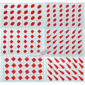 IS4A 486 Multicolour Bindi Bollywood Forehead Stickers Adhesive Body Jewelry 18 Cards of Different Sized Velvet Bindi Drop, Square & Oval Shaped Tattoo Premium Bindi Indian Daily Use Forehead Bindi Water Drop Shape Bindi For Women