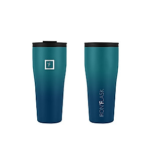 IRON °FLASK Rover Tumbler 2.0-20 Oz 2 Lids Vacuum Insulated Stainless Steel Bottle, Double Walled, Drinking Cup - Thermos Travel Mug - Mothers Day Gift - Dark Night