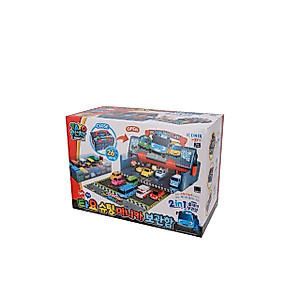 The Little Bus Tayo and Friends- Mini car Toy Storage and Racing Stadium for 26 Mini Cars with Handle…