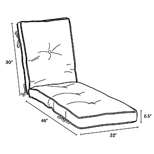 Arden Selections PolyFill Outdoor Chaise Lounge Cushion 76 x 22, Tan Leala