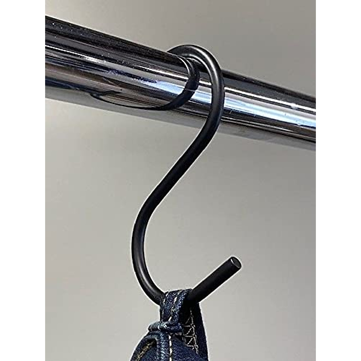 NAHANCO 4" Heavy Duty Steel S-Hook Hanger, Black - 12/Carton