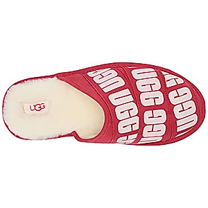 UGG Men's Scuff Graphic Band Slipper, Samba RED, 12