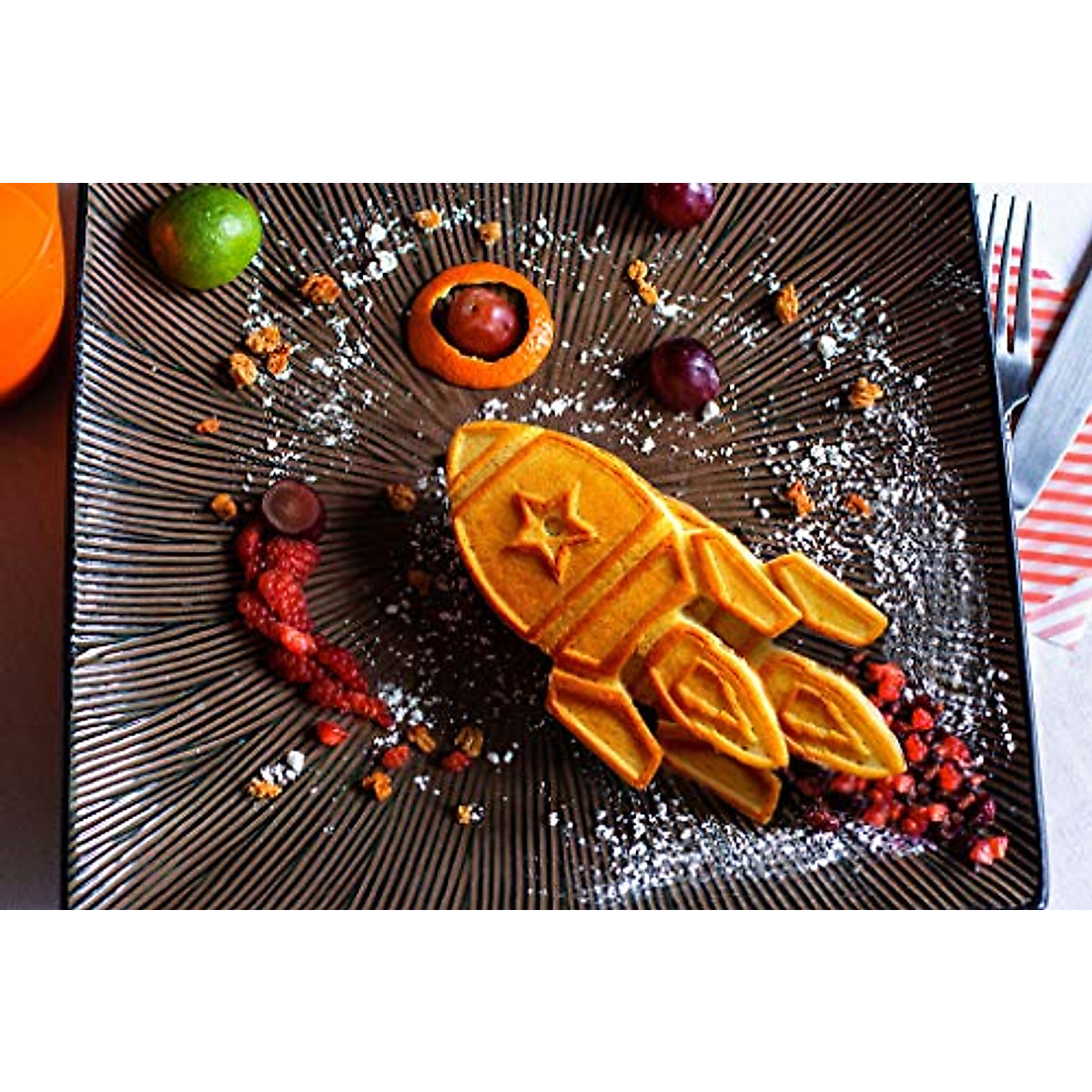 ZaveryCakes Devin The Rocket Ship Pancake and Egg Breakfast Non-Stick Silicone Mold for Kids