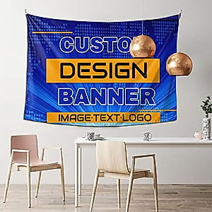 Custom Banner for Birthday Party Backdrop Home Customized Personalized for Tapestry Banners Picture Decoration Customize Backdrop with Image Design Your Own Logo Picture Photo Text