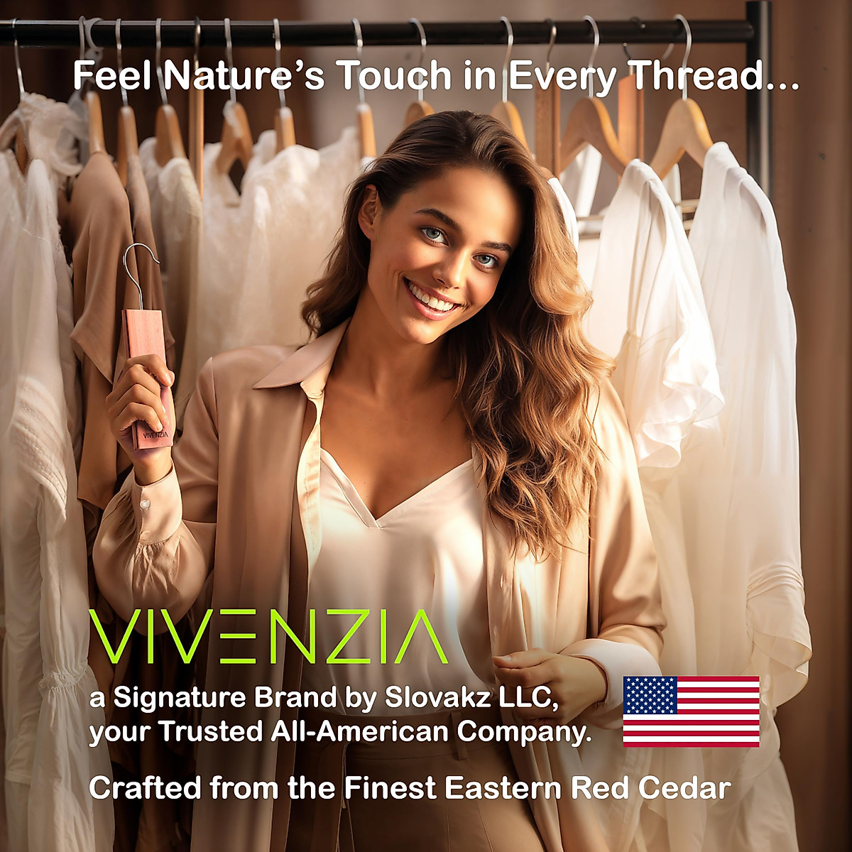 Vivenzia Cedar Blocks for Clothes Storage, Cedar Balls for Closets and Drawers -25 pcs, Including 15 Hang-ups and 10 Balls- Aromatic Cedar Blocks For Closet