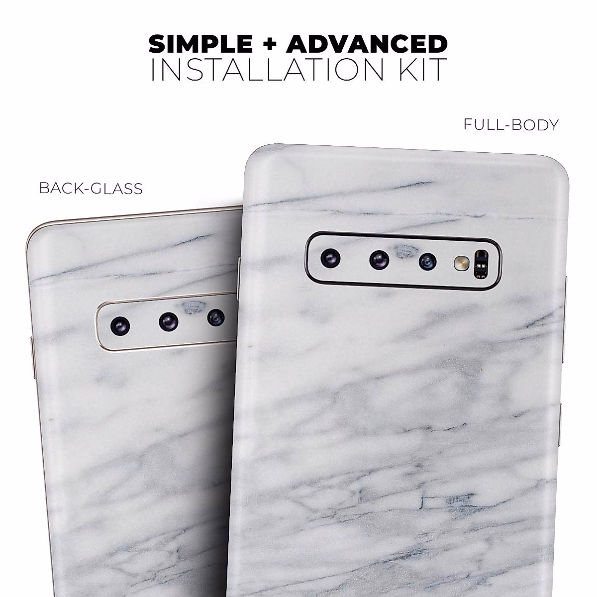 DesignSkinz White & Grey Marble Surface V2 Protective Vinyl Decal Wrap Skin Cover Compatible with The Samsung Galaxy S20 (Screen Trim & Back Glass Skin)