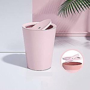 Bins For Kitchen Rubbish Bin Dustbin Trash Can Swing Lid Home Simple Bathroom Large Creative Nordic Style Paper Basket Suitable for Bedroom Kitchen Living Room Office (Color : Twilight Blue) ( Color :