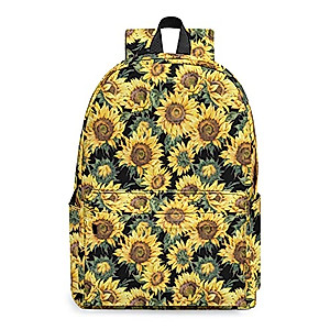 Travel Backpack Sunflower Backpacks Laptop Backpacks Lightweight Daypack Mini Backpack For Boys Girls 16 Inch
