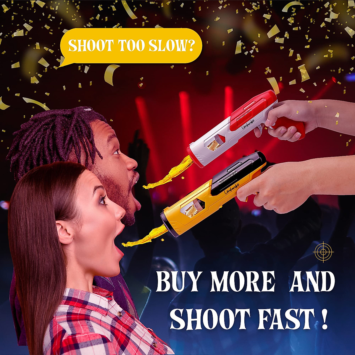 UNKENBO Alcohol Shot Gun - New Party Game or Toy for Champagne Beer and Novelty Alcohol Gifts Party Drinking Accessories for Adults (Royal Gold)
