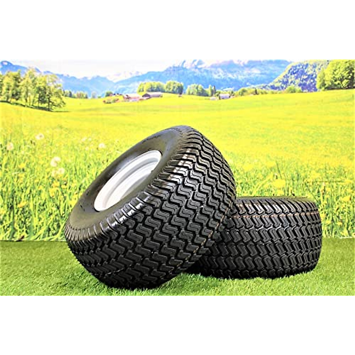 (Set of 2) 20x10.00-8 Tires & Wheels 4 Ply for Lawn & Garden Mower (Compatible with Husqvarna)