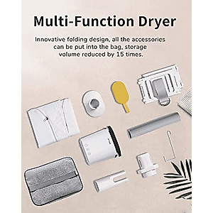 OCTIDE Multifunctional Portable Dryer, Shoe Dryer, Quilt Dryer, with Hand Warmer, Foldable, Intelligent Timing, Suitable for Home, Travel, Dormitory, 600W High Power.