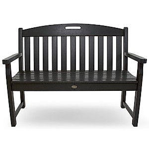 Trex Outdoor Furniture TXB48CB 48-Inch Yacht Club Bench, Charcoal Black