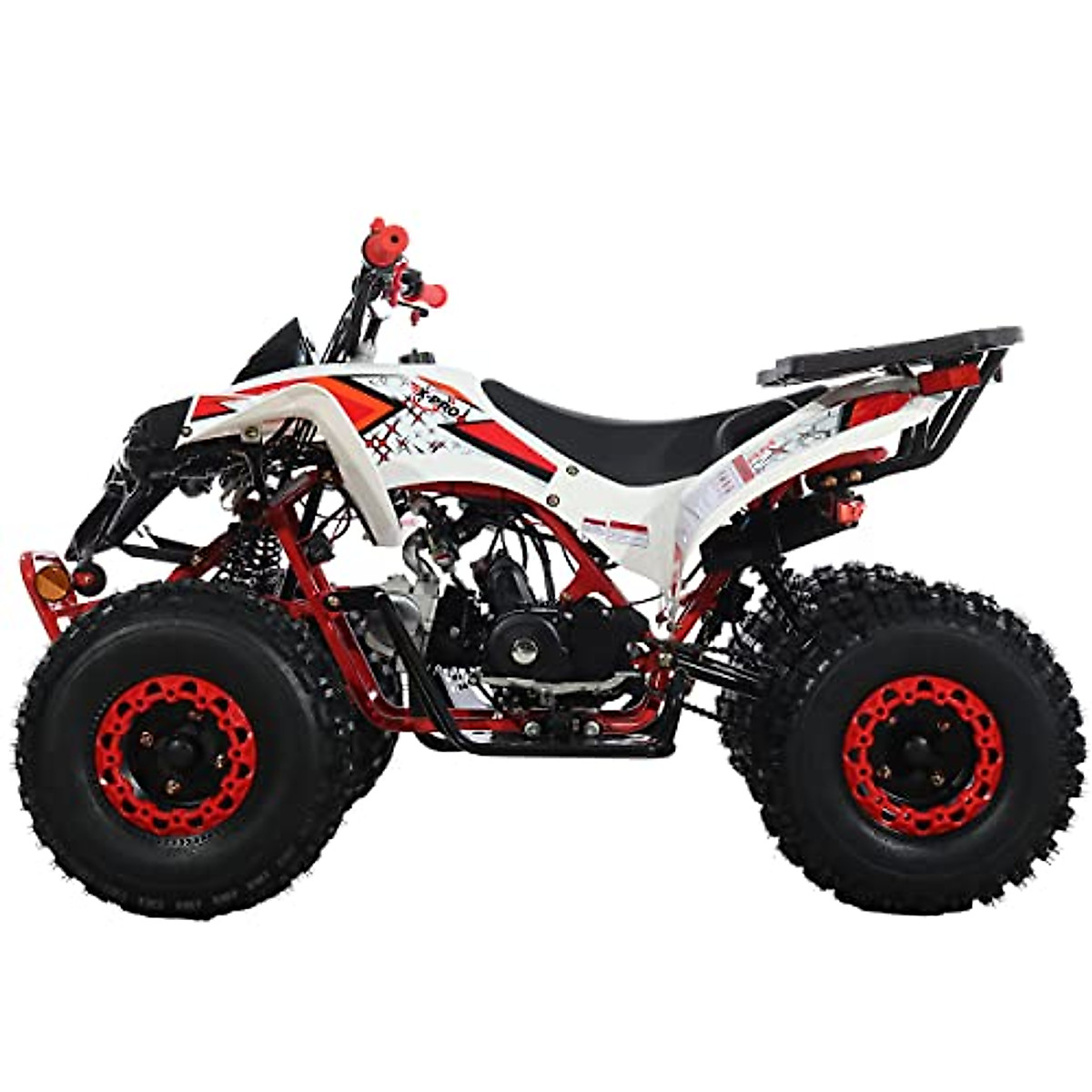 X-PRO Storm 125 125cc ATV Quad Adults ATV 4 Wheelers Youth 4 wheeler ATVs Big Boys ATVs Quads (Red)