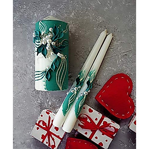 Magik Life Unity Candle Set for Weddings-Wedding Unity Candles-Candle Sets-6 Inch Pillar and 2 10 Inch Tapers -Unity Candle