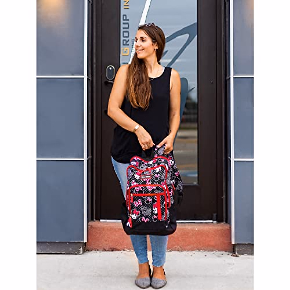 Disney Backpack, One Size, Minni Mouse Red Bow