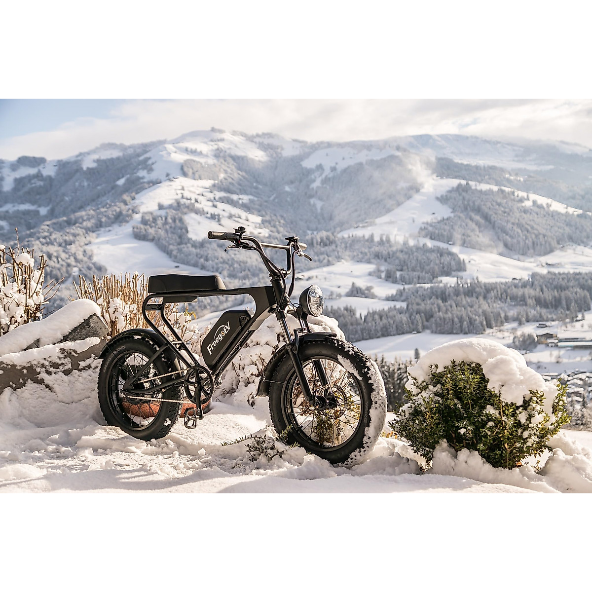 Freego Electric Bike for Adults, 1200W/48V/20Ah, 20"x 4" Fat Tires Off Road Electric Bicycle with Removable Battery, 31MPH & 40 Miles Long Range Ebike UL Certified,DK200 Pro with Two Seats