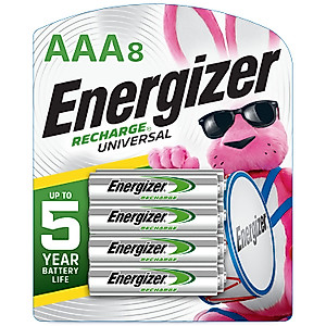 Energizer Rechargeable AA Batteries, Recharge Universal Double A Battery Pre-Charged, 16 Count & Rechargeable AAA Batteries, Recharge Universal Triple A Battery Pre-Charged, 8 Count