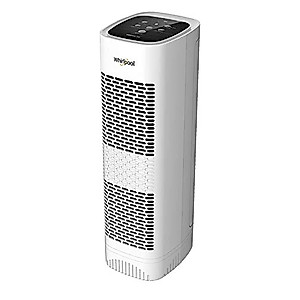 Whirlpool Whispure WPT80P True HEPA Air Purifier, Activated Carbon Advanced Anti-Bacteria, Ideal for Allergies, Odors, Pet Dander, Mold, Smoke, Smokers, and Germs, Large, White
