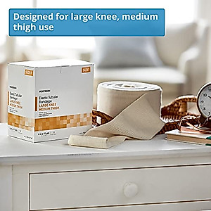 McKesson Elastic Tubular Support Bandage, Large Knee/Medium Thigh, Size F, 4 in by 11 yds, 1 Count, 1 Pack