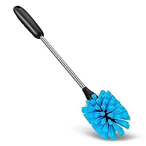 Stainless Steel Water Bottle Brush, Long Handle Scrubbing Brush, Built for Cleaning Sports Bottles, Baby Bottles, Cups, Coffee Mugs, Glasswares, Tumblers, Wine Decanters, Flask, 2 Pack, 15 in