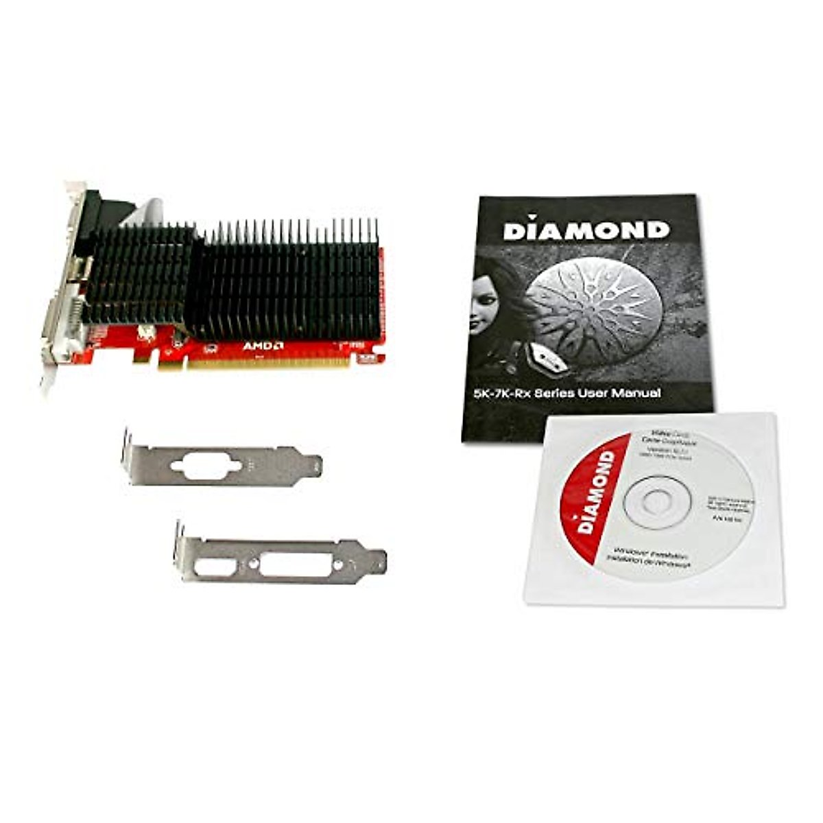 Diamond Multimedia AMD Radeon HD 5450 PCIe GDDR3 1GB Dual Monitor Support(DVI, HDMI, VGA) Low Profile Enhanced Fanless Heatsink,Low Profile,Full Height Bracket included Video Graphics Card (5450PE31G)