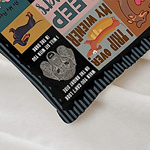 Xoqan Cute Dachshund Dog Soft Fuzzy Flannel Hooded Blanket Women Men Cozy Microfiber Luxury Plush Throws for Bedding Couch Travel Camping Gift 40"x30"for Pet