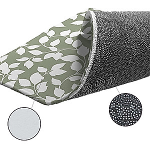 Sage Green Kitchen Bath Shower Door Welcome Mat for Bedroom/Living/Laundry Room, Washable Bathroom Bathtub Runner Rug, Abstract Modern Minimalist Geometric Leaves Indoor Outdoor Throw Doormat, 24"x71"