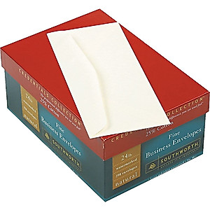 Southworth J404N10 25% Cotton #10 Business Envelope Natural 24 lbs. Wove 250/Box FSC