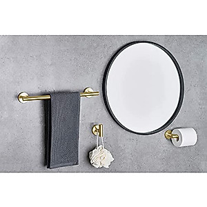 USHOWER Brushed Gold Bathroom Hardware Set, Includes 16-Inch Hand Towel Bar, Durable SUS304 Stainless Steel, 4-Piece