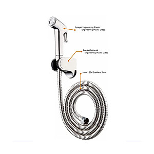 Ruimou Hand Held Bidet Shower Set,Bathroom Bidet Sprayer for Toilet,Handheld Toilet Bidet Shower Sprayer Stainless Steel Hose,Combo in Washroom