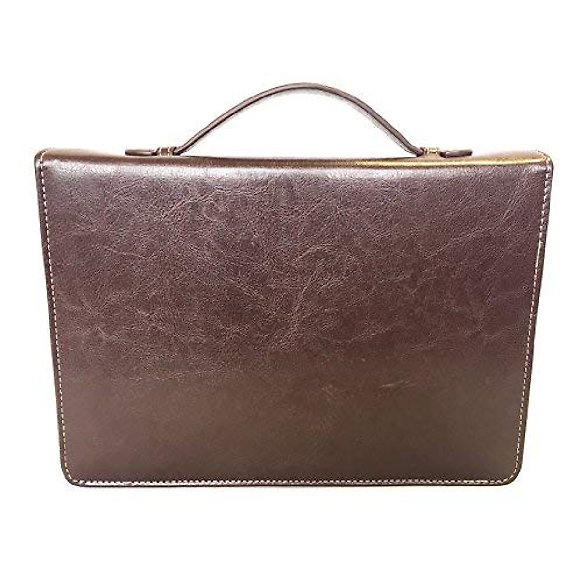 Burgundy/Tan Fashionable and Stylish Bible Cover, Large Two-Tone Bible Case Holy Book Protector