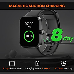 ZOUPPIC 44mm Smart Watch, Fitness Tracker with REM Sleep Track, Heart Rate and Blood Oxygen Monitor, 5ATM Swimming Waterproof, 1.7" Full HD Touchscreen for Men Women Compatible with iPhone & Android