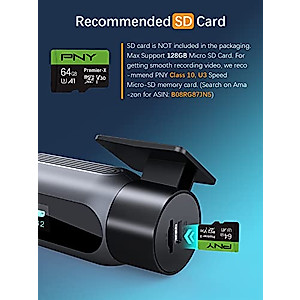 Dash Cam WiFi FHD 1080P Car Camera, Front Dash Camera for Cars, Mini Dashcams for Cars with Night Vision, 24 Hours Parking Mode, WDR, Loop Recording, G-Sensor, APP, Support 128GB Max