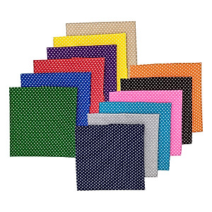 Cartisanat Fat Quarters Fabric Bundles,12Pcs (19.69in x 19.69in / 50cm x 50cm) Sewing Patterns Quarter Precut Fabrics for Quilting Squares Scraps TOP Cotton Material Patchwork DIY Crafting Floral A