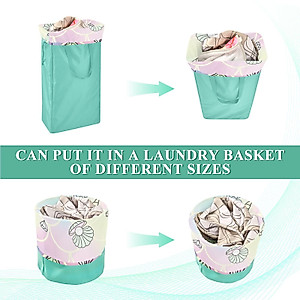 Cute Narwhal Laundry Bags, Drawstring Closure Dirty Clothes Bag Organizer, Heavy Duty Large Laundry Bag Storage, Rip-Stop Bags for Camp Travel, Machine Washable 24 x 35.8 Inch