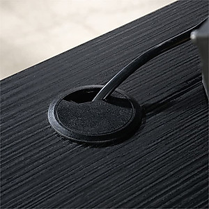 Sauder Foundry Road Engineered Wood/Metal 60x30 Table Desk in Carbon Oak