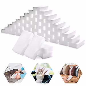 Magic Eraser Sponge,100 Pack Melamine Sponges Cleaning Pads in Bulk,Extra Large and Durable, Household Cleaning Sponge for All Surfaces, Kitchen Dishes, Car, Sink, Shoe, Bathroom, Leather, Wall
