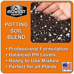 Premium Potting Soil Mix with Peat Moss, Vermiculite, Perlite (Made in USA) (4 Dry Quarts)