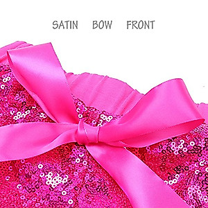 Cilucu Baby Girls Shorts Toddler Sequin Shorts Sparkles on Both Sides Hot Pink 5T