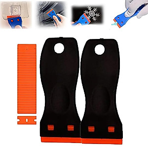 Multifunctional Glue Removal Shovel,Plastic Scraper Tool,Plastic Razor Blade Scraper,Plastic Razor Blades,Sticker Remover Tool,Plastic Scraper Tool,for Removing Labels Stickers Decals Taping (Black)