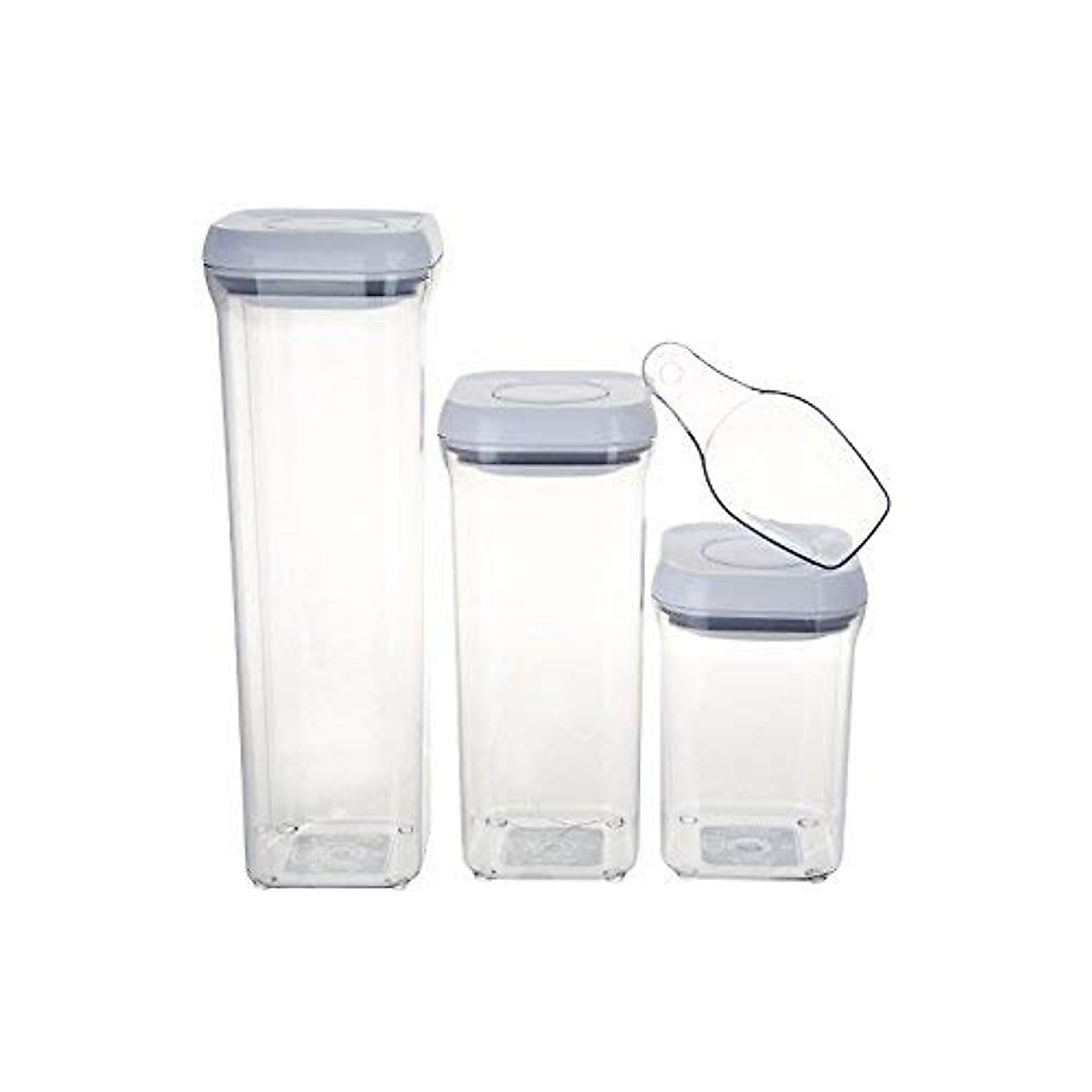 OXO Good Grips 3 Piece Pop Container Set with Scoop,White