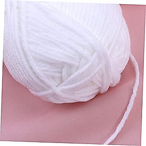 EXCEART Black Yarn Green Yarn Purple Yarn Knitting Yarn Red Chunky Yarn for Crocheting Doll Roving Textured Yarn White Accessories Simple Red Yarn Crochet Yarn Milk Cotton Yarn