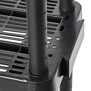 Gracious Living 14 x 32 x 54.5 Inch 4 Tier Adjustable Ventilated Medium Duty Shelving Units for Home, Garage, Basement, and Laundry, Black