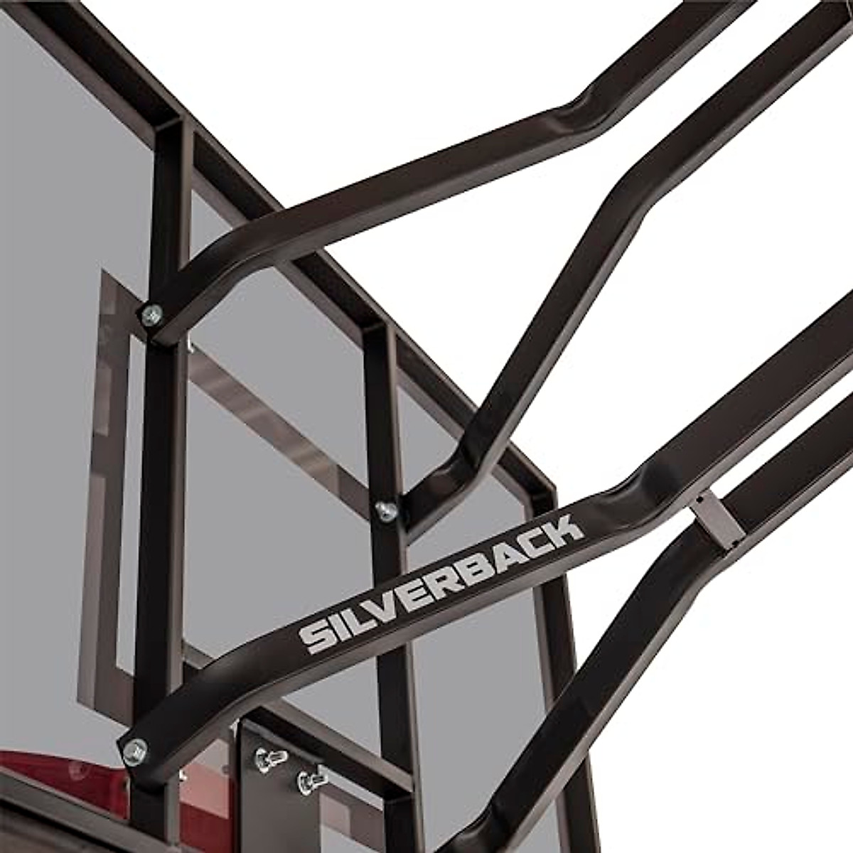 Silverback Ghost Basketball Goal with 60-Inch Tinted Tempered Glass Backboard