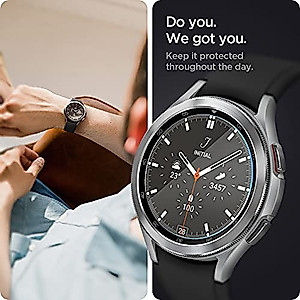 Spigen Tempered Glass Screen Protector [GlasTR EZ FIT] designed for Galaxy Watch 4 Classic (42mm) - 2 Pack