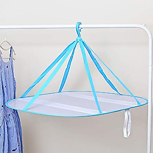 IMIKEYA Collapsible Laundry Drying Rack Hanging Flat Clothes Rack Strong Hanging Folding Mesh Drying Rack Heavy Duty Space Saving Sweater Dryer for Indoor and Outdoor Hat Rack Dishes Drying Rack